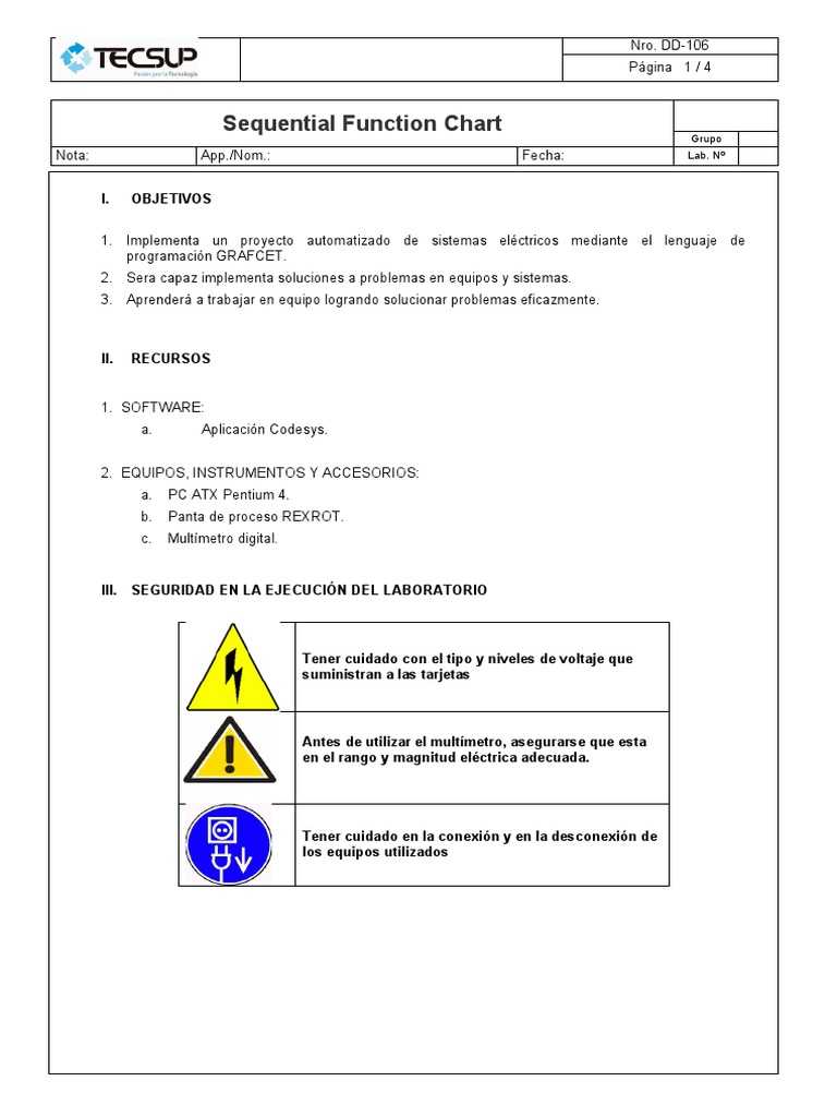 Lab Grafcet Con Codesys | PDF | Programación de computadoras | Lenguaje de programación