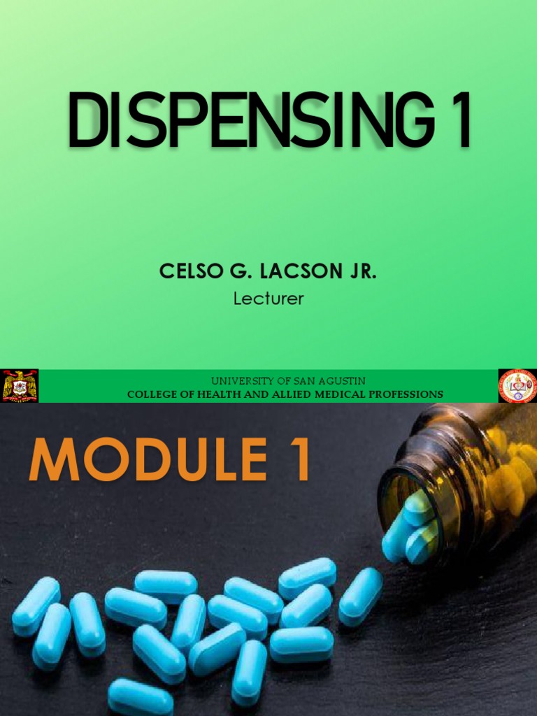 DISPENSING 1 - Module 1 | PDF | Pharmacy | Interpersonal Communication