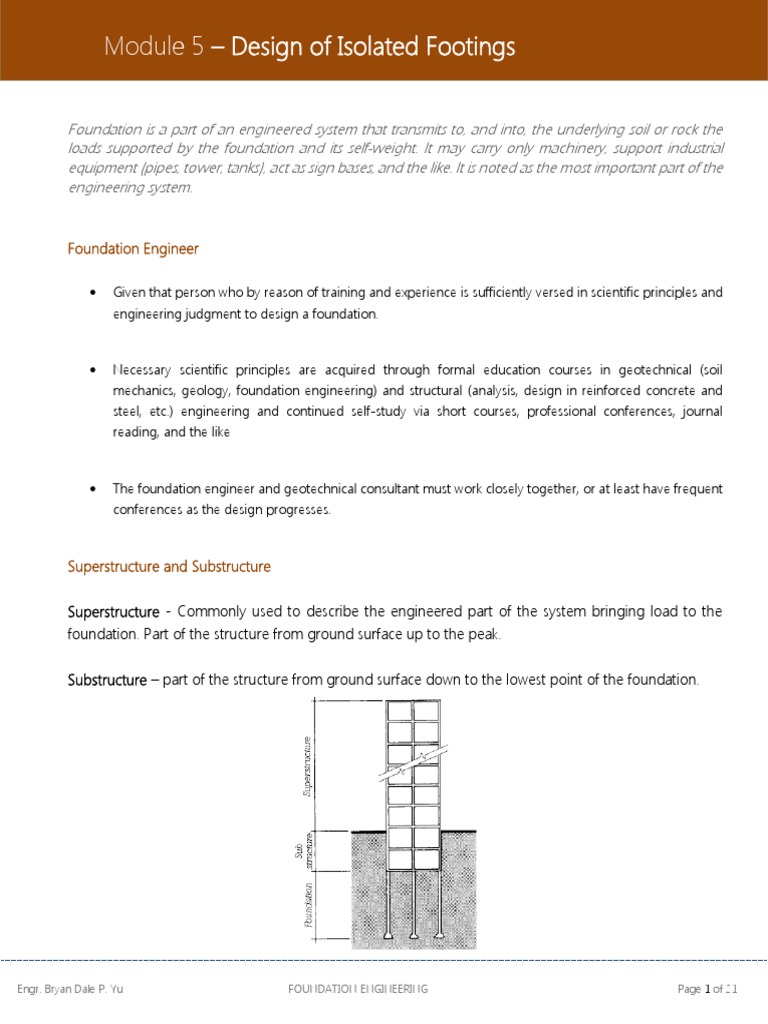 Isolated Footing Design Guide | PDF | Foundation (Engineering ...