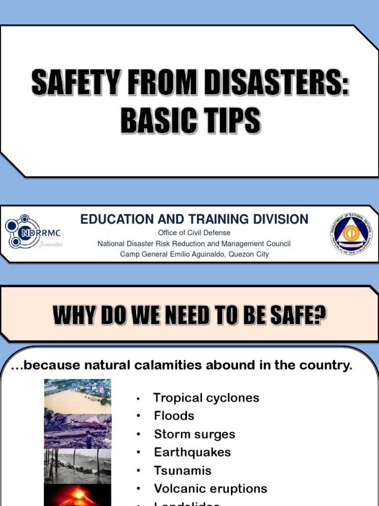 Basic Disaster Safety Tips | PDF | Natural Disasters | Vortices