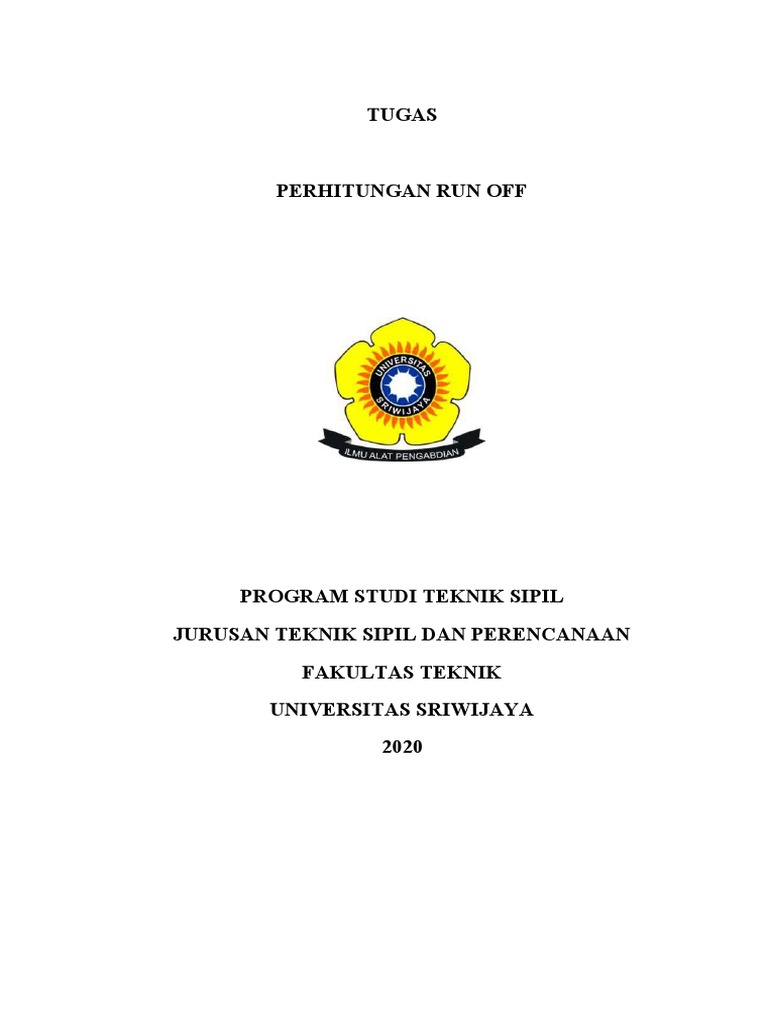Tugas Perhitungan Run Off | PDF