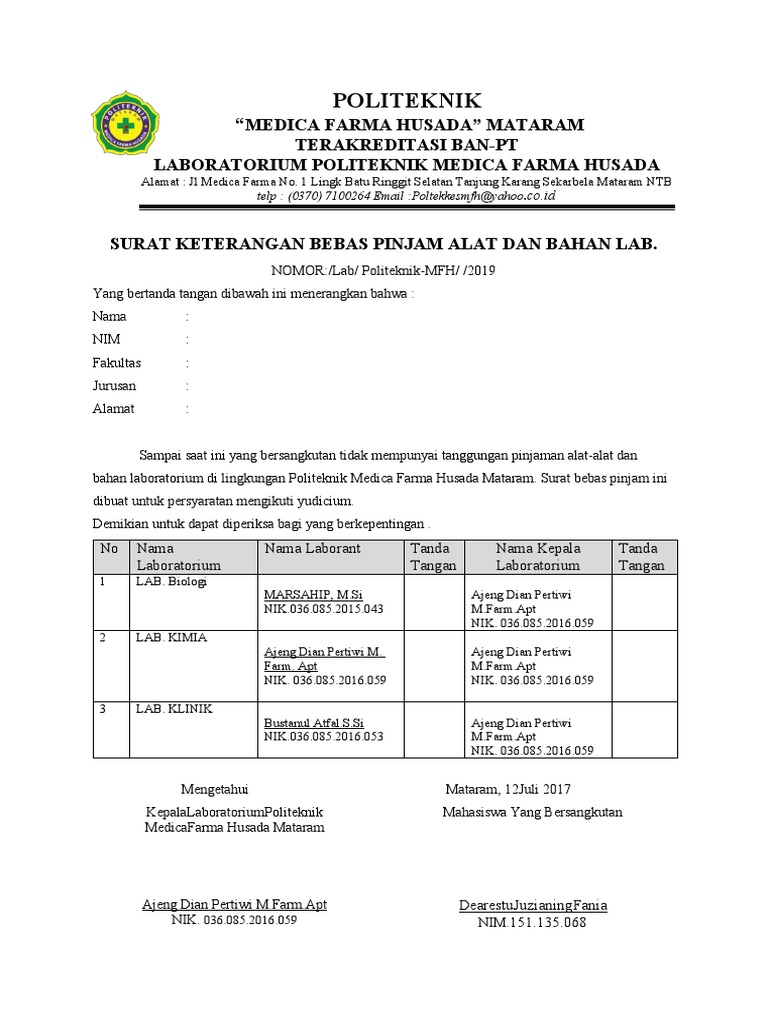 Form Bebas Lab | PDF | Kesehatan Holistik