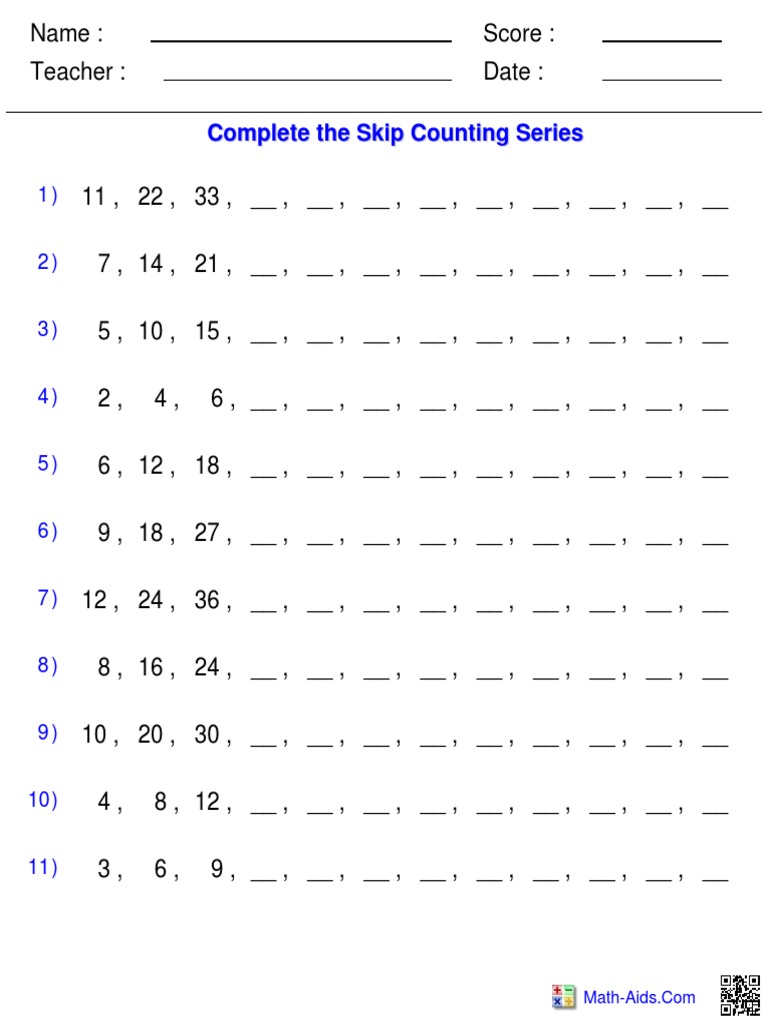 Skip Counting Times | PDF