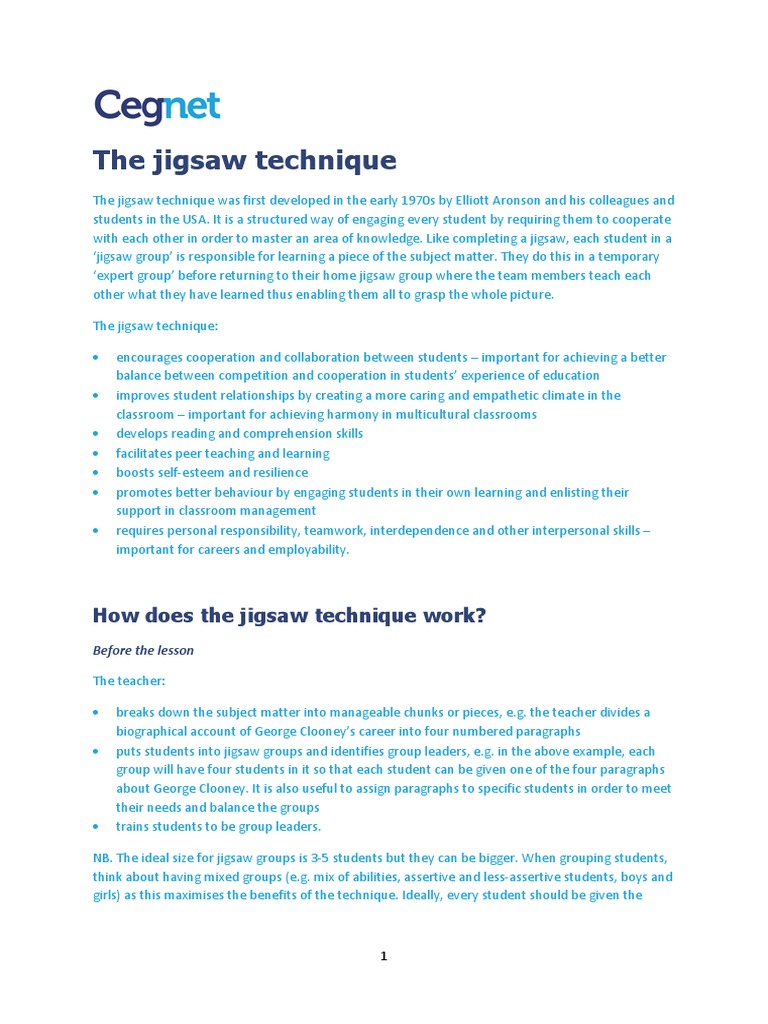 Steps Of Jigsaw Technique