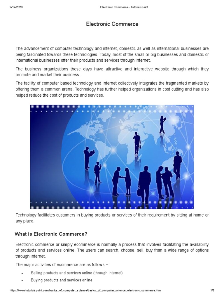 E-Commerce Basics and Types Explained | PDF | E Commerce | Media ...