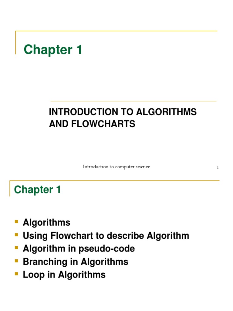 Introduction To Algorithms and Flowcharts | PDF | Algorithms | Mathematical Logic