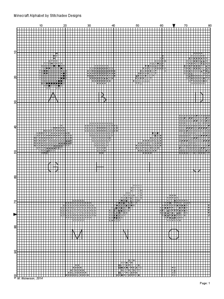 Minecraft Alphabet 2 - Symbols | PDF | Color | Nature