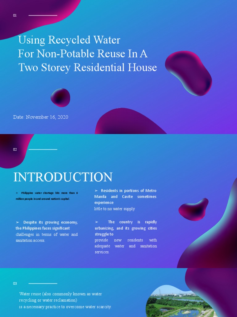 Using Recycled Water For Non-Potable Reuse in A Two Storey Residential ...