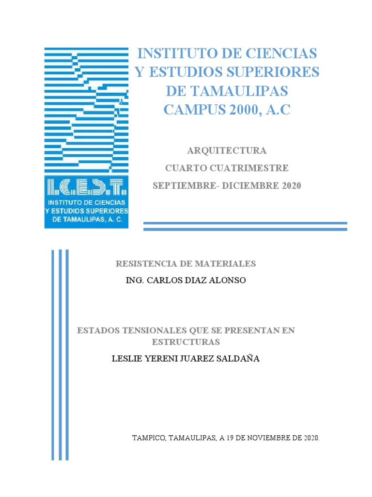 Estados Tensionales en Estructuras | PDF | Doblar | Pandeo