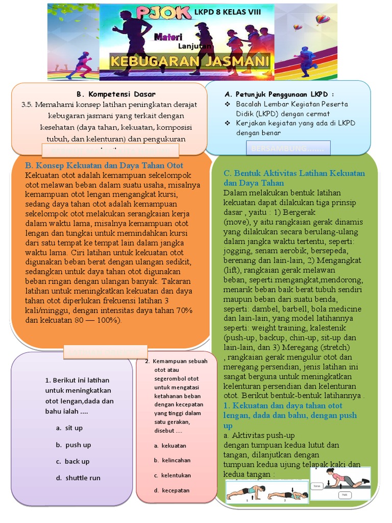 LKPD 8 Pjok Kelas 8 Kebugaran Jasmani | PDF
