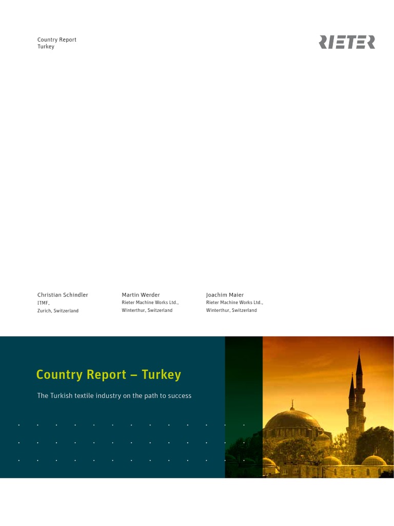 Country Report Turkey The Turkish Textil | PDF | Cotton | Turkey
