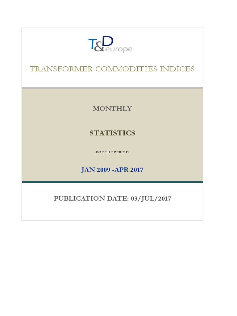 Transformer Commodities Indices: Statistics | PDF | Nature