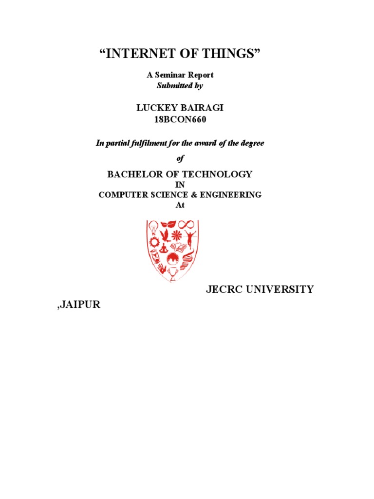 Report Format - B.Tech. - Seminar | PDF