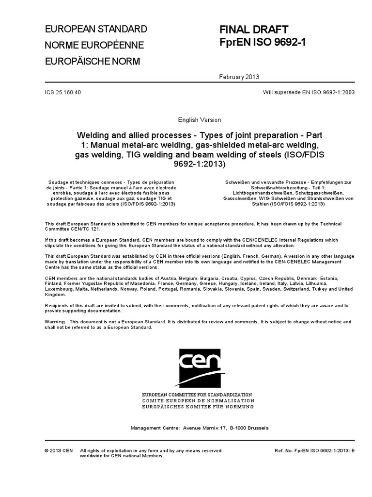 HRN en 9692-1 PDF | PDF | International Organization For Standardization