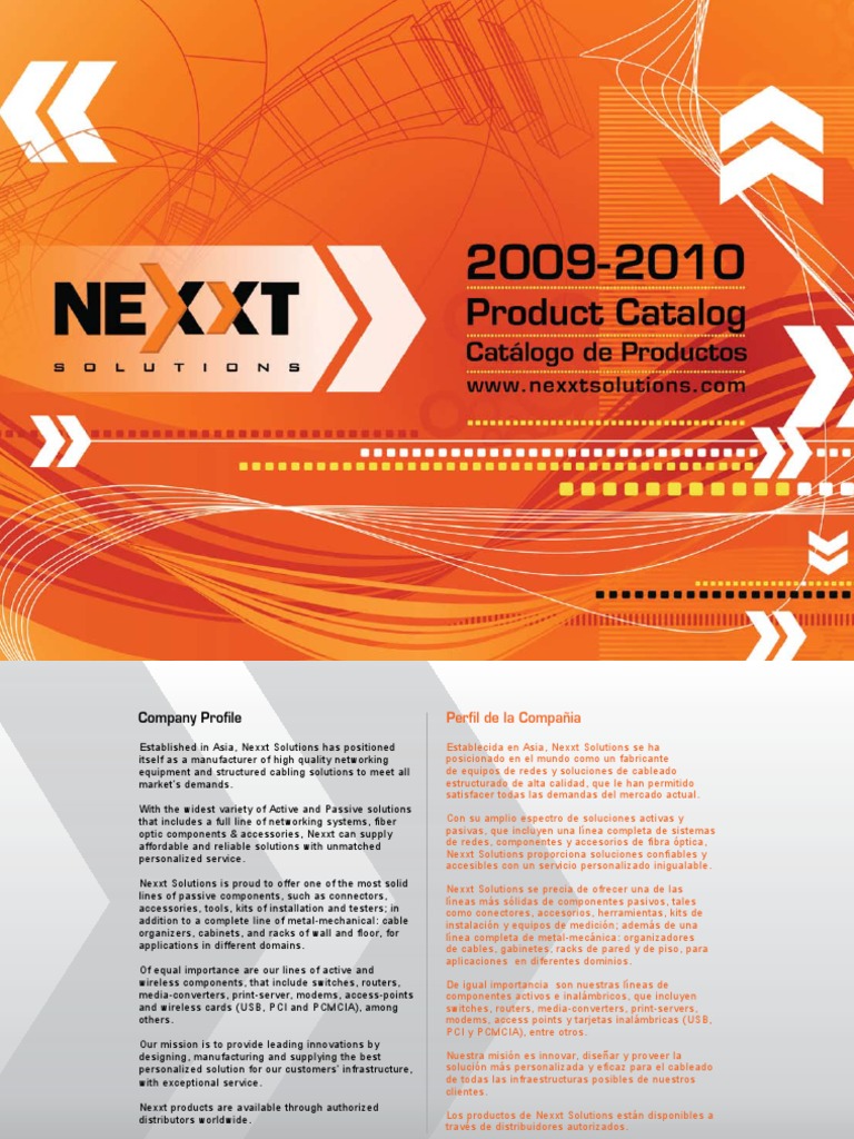 Catalog Nexxt 2009-10 | PDF | Ethernet | Conector eléctrico