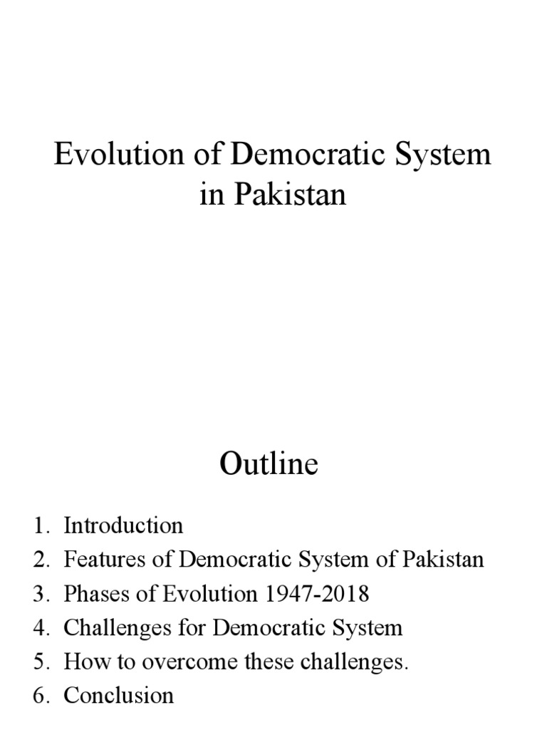 Evolution of Democratic System in Pakistan | PDF | Elections | Democracy
