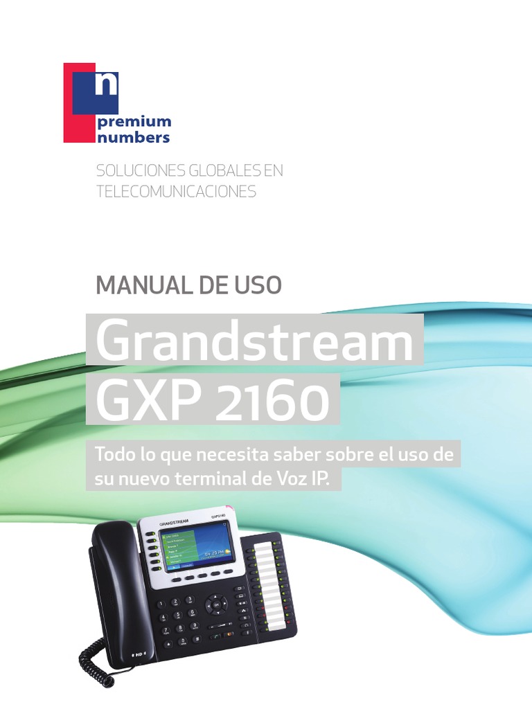 Manual Grandstream GXP2160 | PDF | Teléfono | Fax