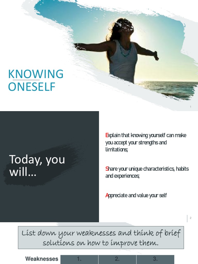 Understanding Yourself for Growth | PDF | Self | Self Esteem
