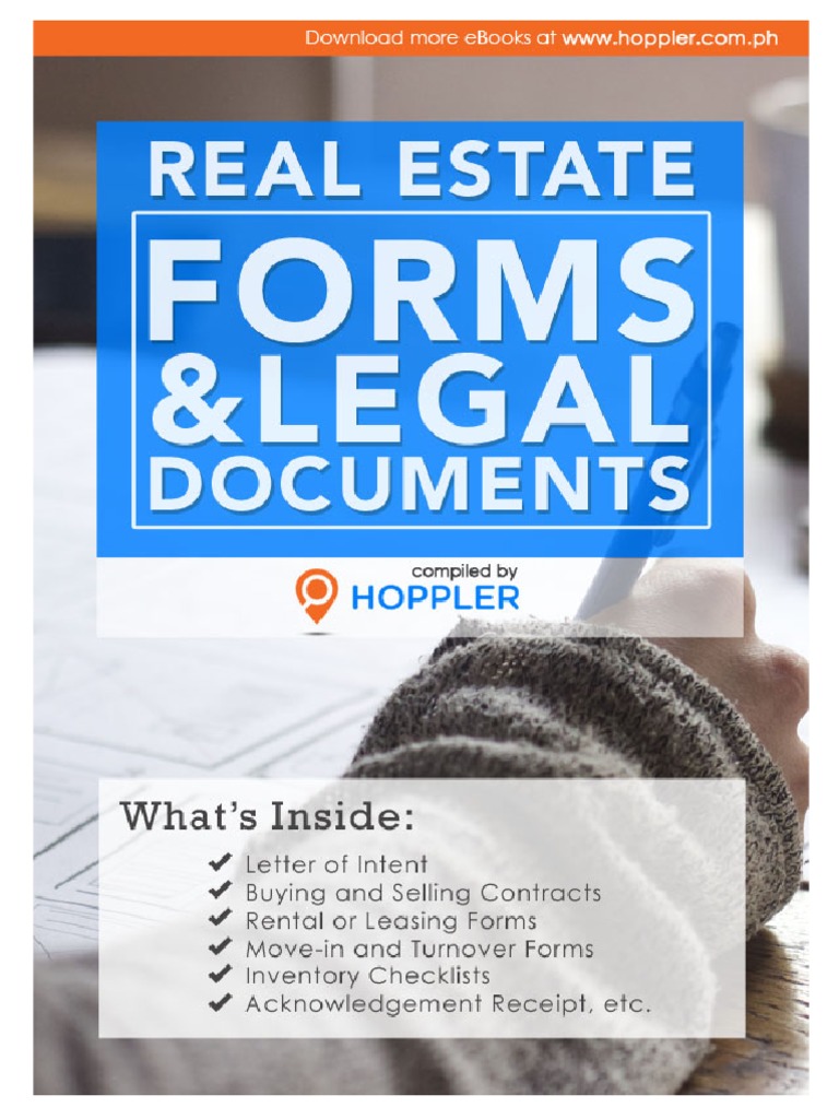 Real Estate Forms and Legal Documents Ebook Compiled by Hoppler Free ...