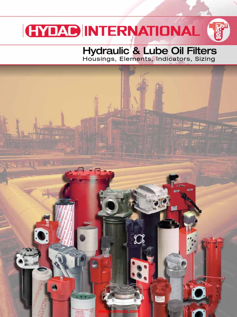 HYDAC Comoso Hydac Hydraulic Lube Oil Filters Catalog PDF | Download ...