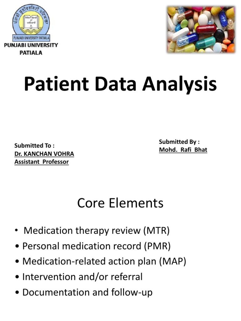 Patient Data Analysis: Submitted To: Dr. Kanchan Vohra Assistant ...