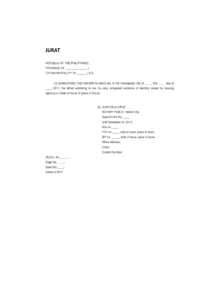 Jurat Sample | PDF