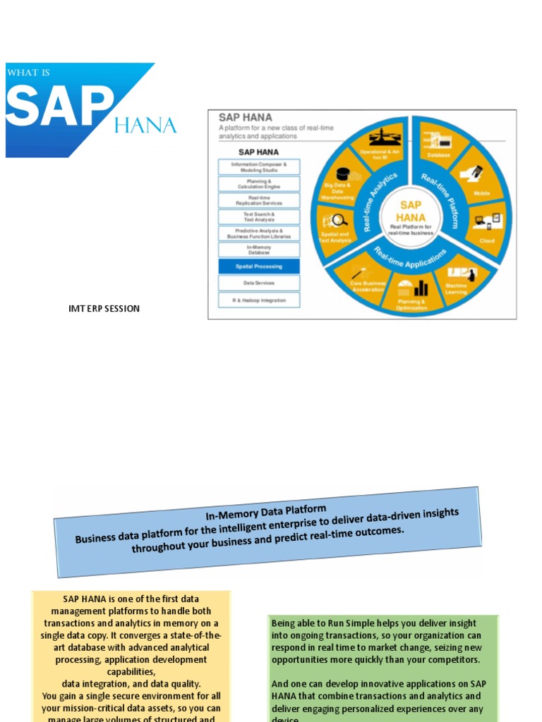 Sap Hana Overview | PDF | Sap Se | Analytics