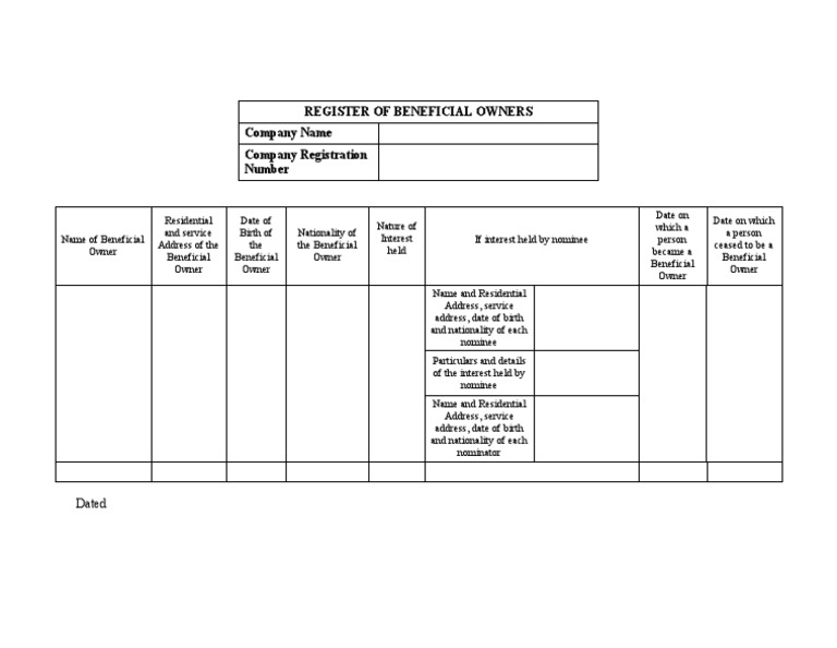 Register of Beneficial Owners - Seychelles | Download Free PDF | Business