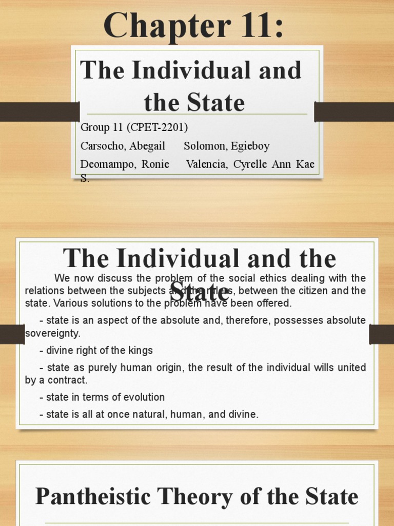 The Individual's Role in State Theory | PDF | Social Contract | Pantheism