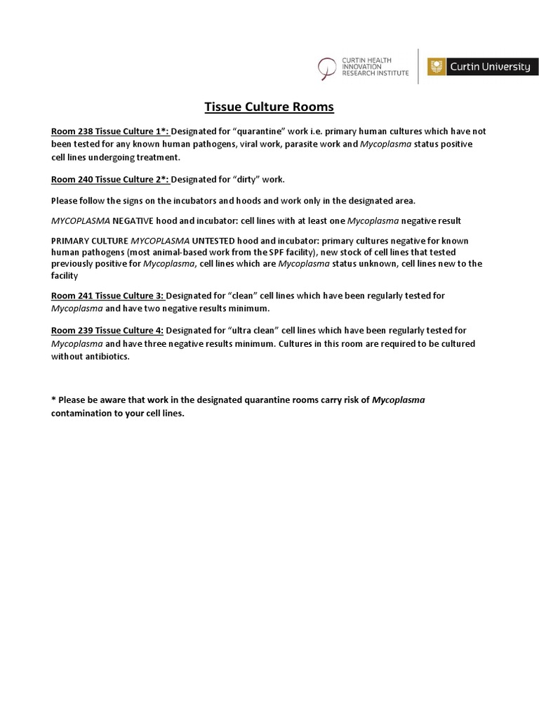 Tissue Culture SOP | PDF | Cell Culture | Sterilization (Microbiology)