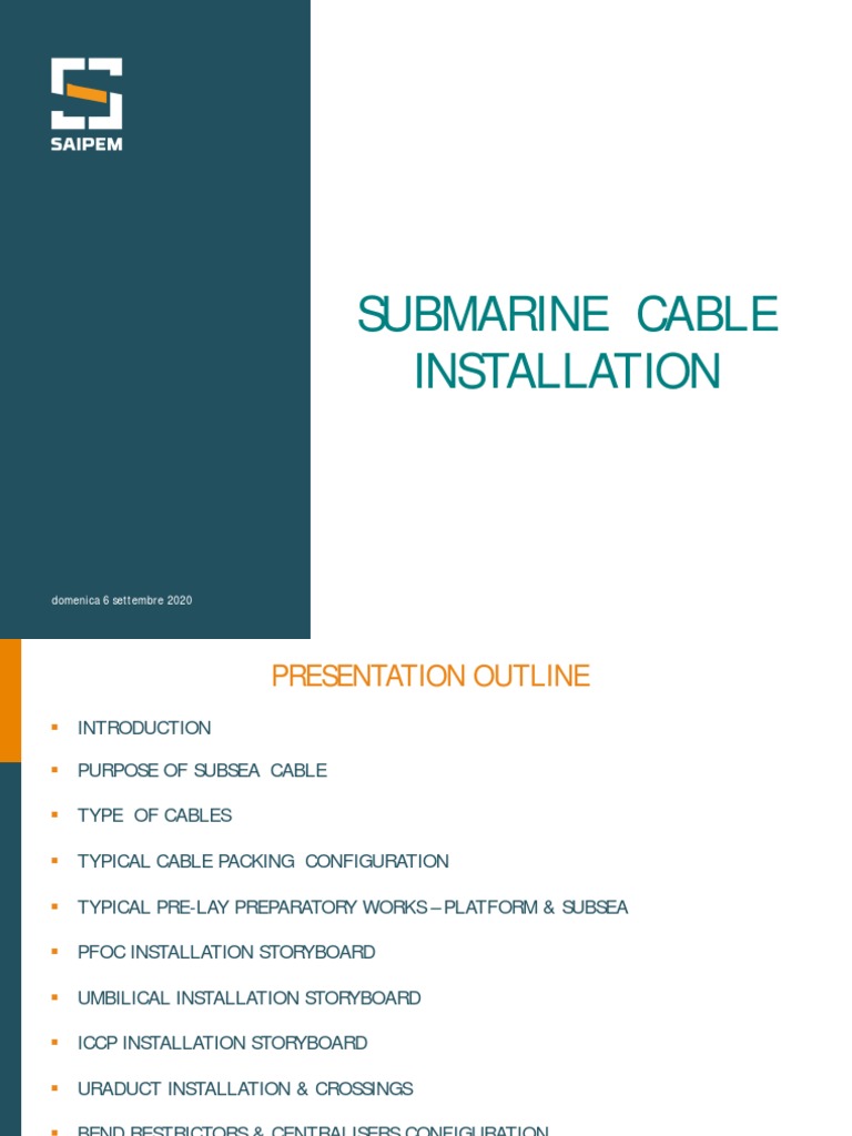 Subsea Cable Installation Training | PDF | Subsea (Technology ...