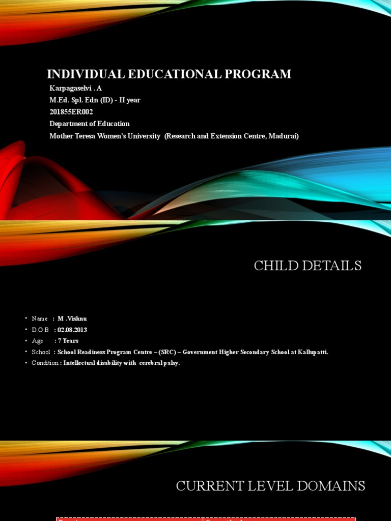 Individual Educational Program | PDF | Teachers | Neuropsychology