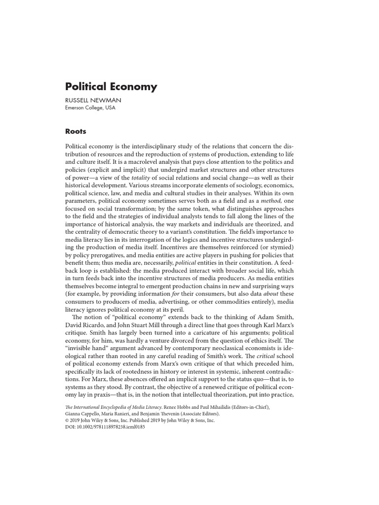 Political Economy PDF | PDF | Capitalism | Neoclassical Economics