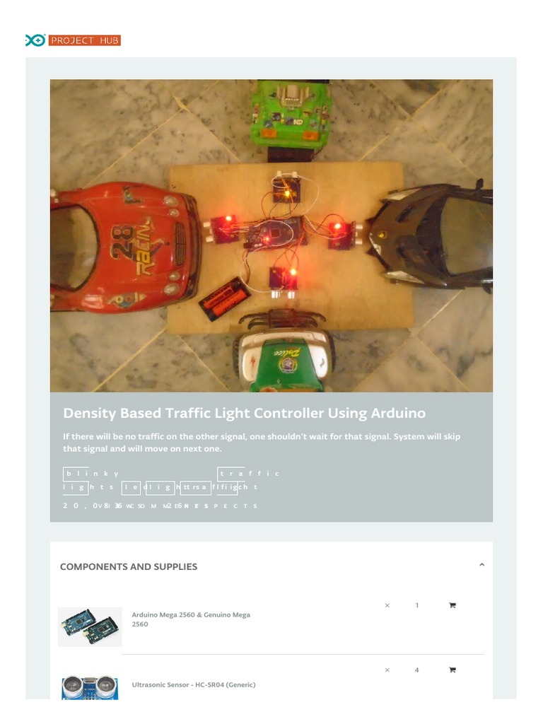 Density-Based Traffic Light Controller Using Arduino & Ultrasonic ...