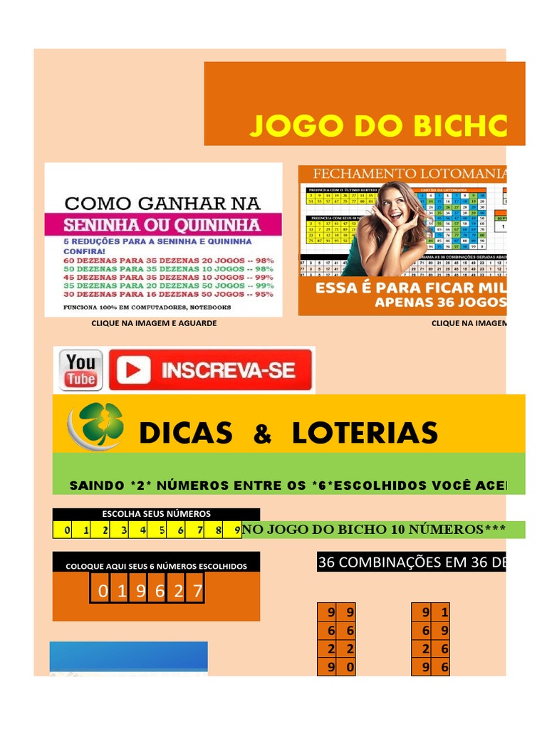 Jogo Do Bicho Dezenas Nino | PDF