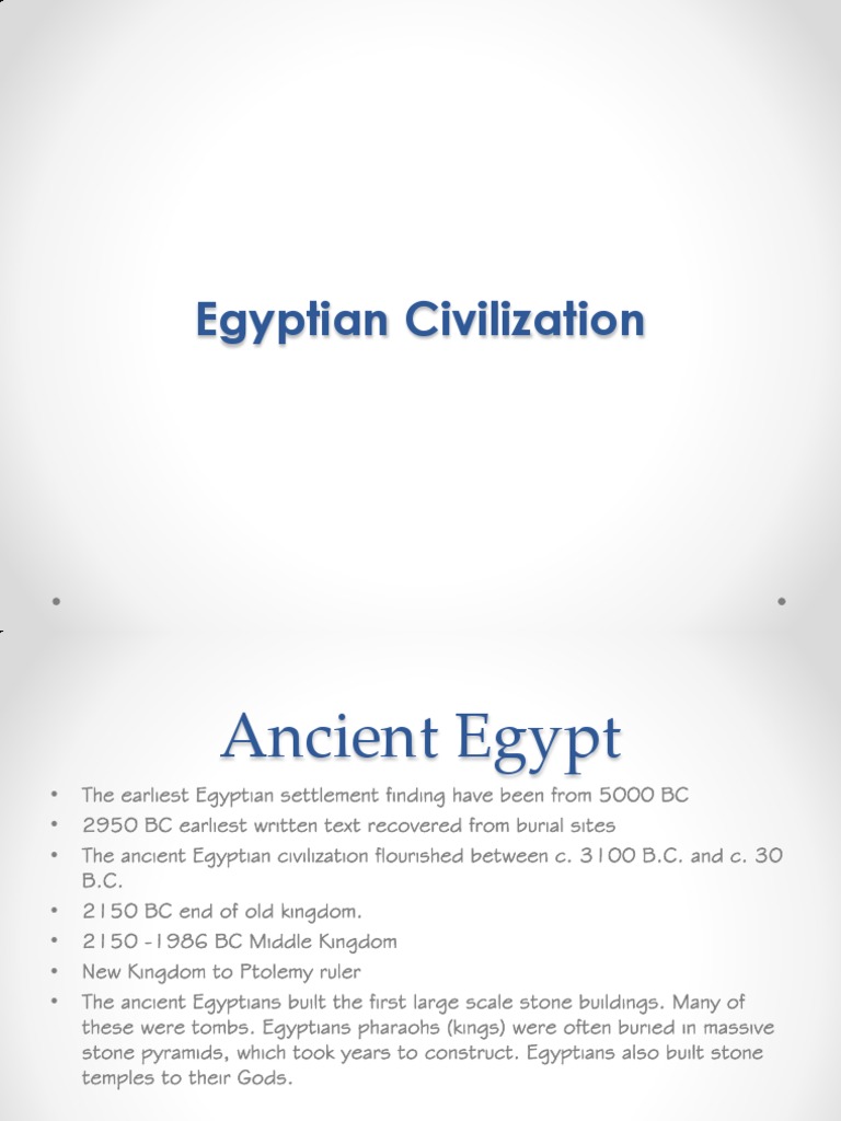 An Overview of Ancient Egyptian Civilization and Architecture | PDF ...