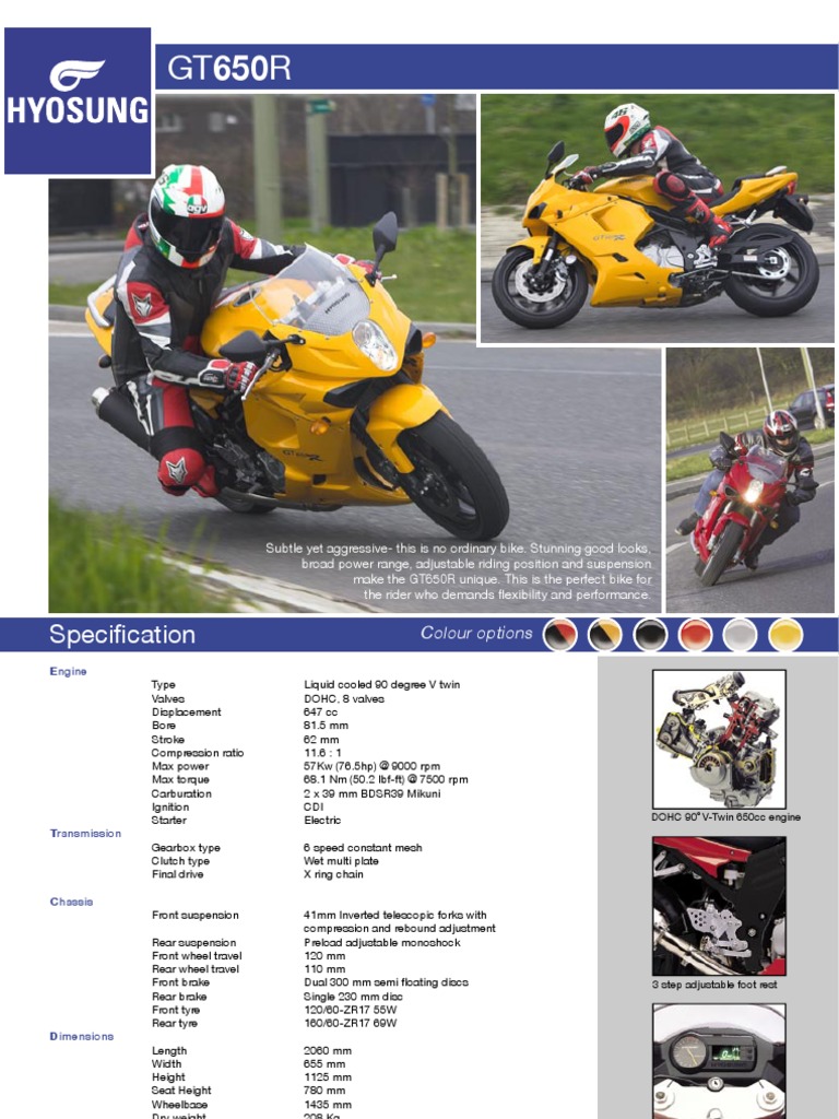 GT650R Motorcycle Specifications & Features | PDF | Transmission ...