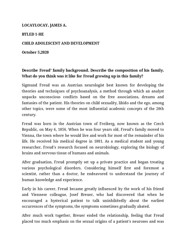 Assignment-Sigmund Freud | PDF | Id | Sigmund Freud