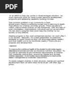 Feeding Program Proposal | PDF | Malnutrition | Nutrition