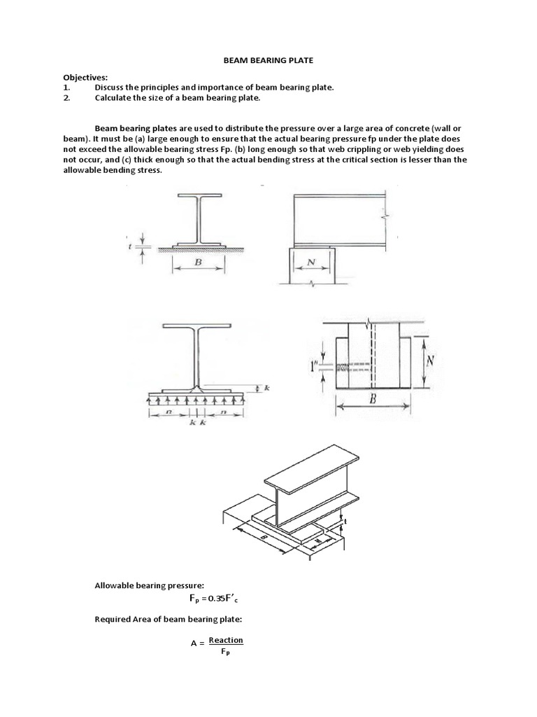 Beam Bearing Plate | PDF | Bending | Beam (Structure)