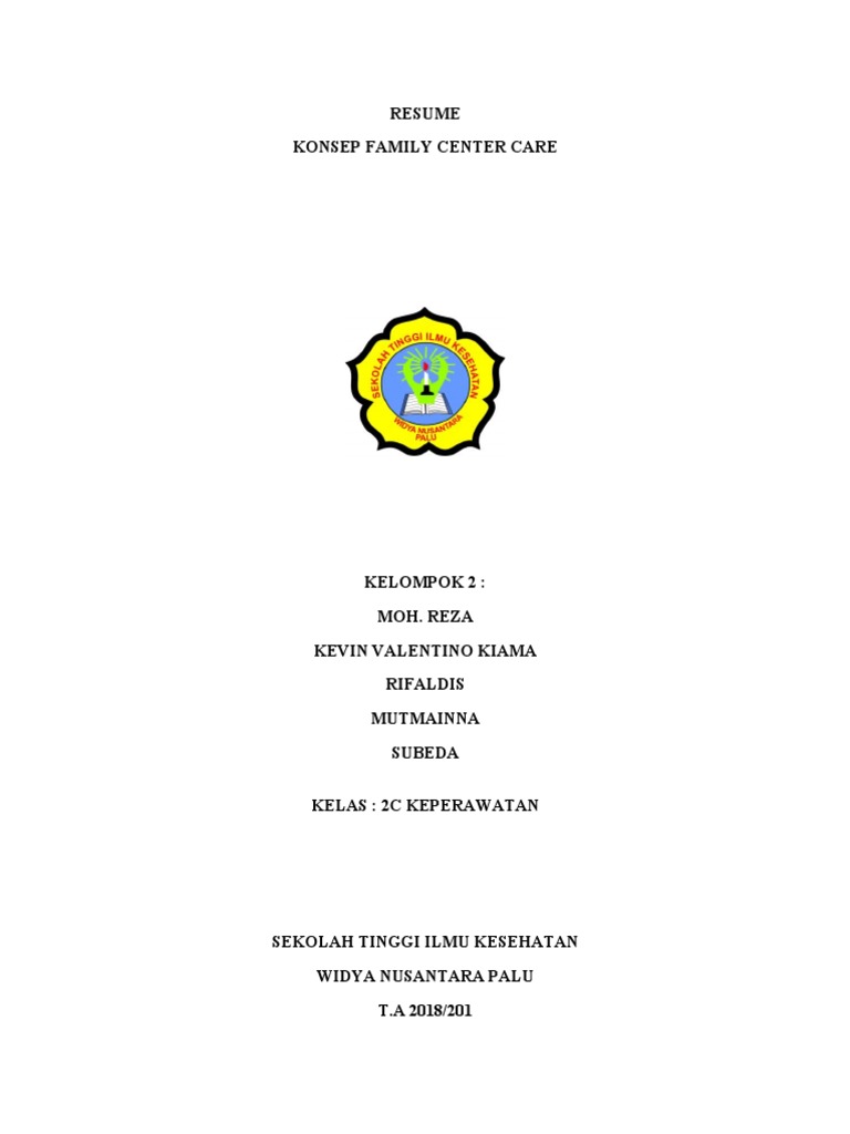 Resume Tugas 3 Konsep Family Center Care | PDF