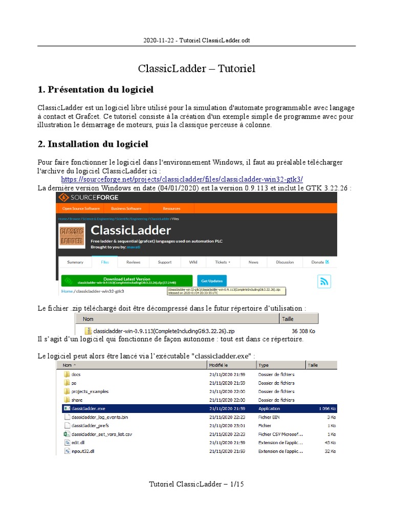 ClassicLadder - Tutoriel PDF | PDF | Logiciel | Logiciel système