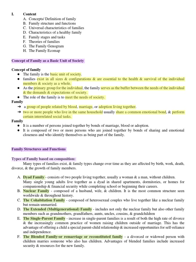 Understanding Family Structures and Functions | PDF | Family | System