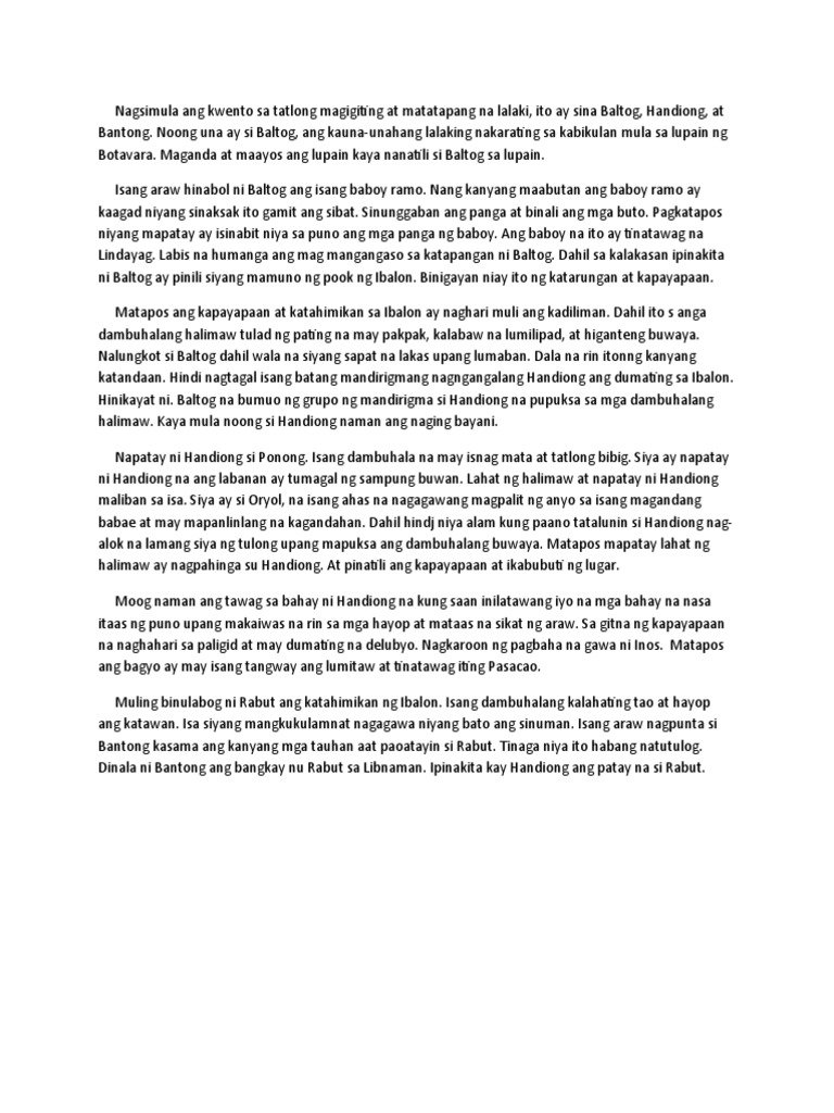 Buod NG Epiko NG Ibalon | PDF