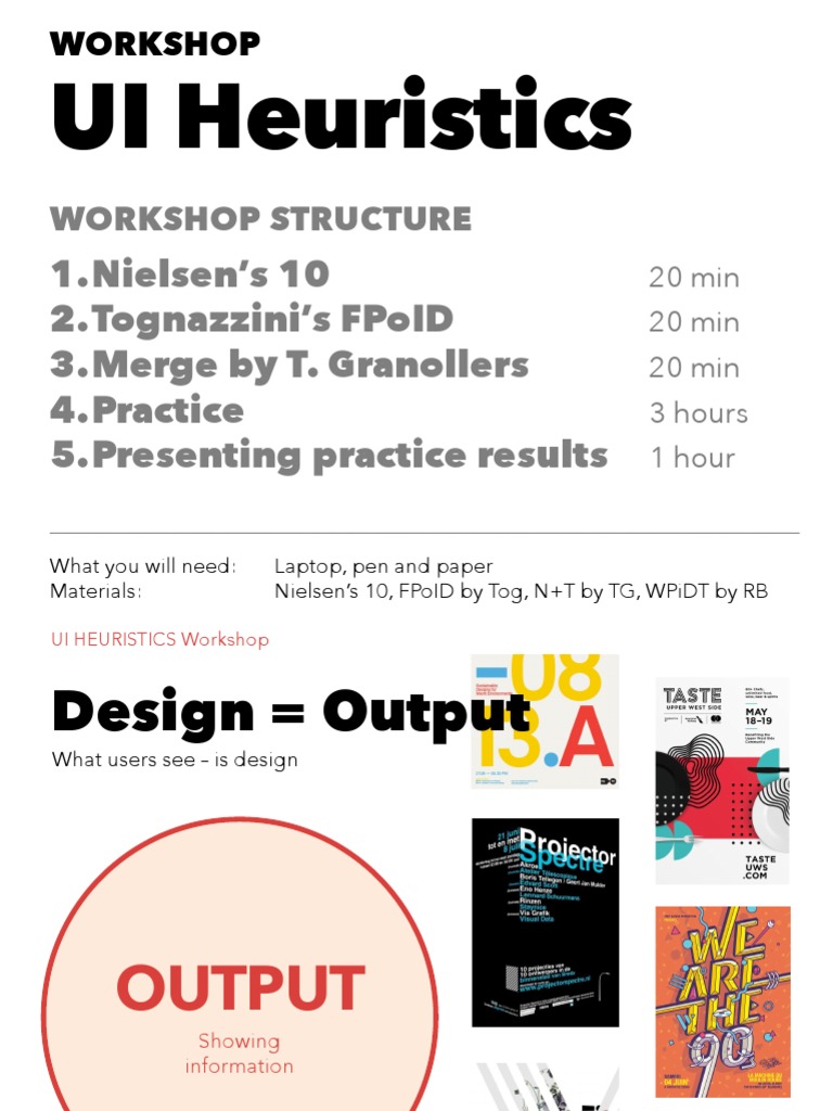 UI Heuristics - Workshop | Download Free PDF | User Interface | Usability