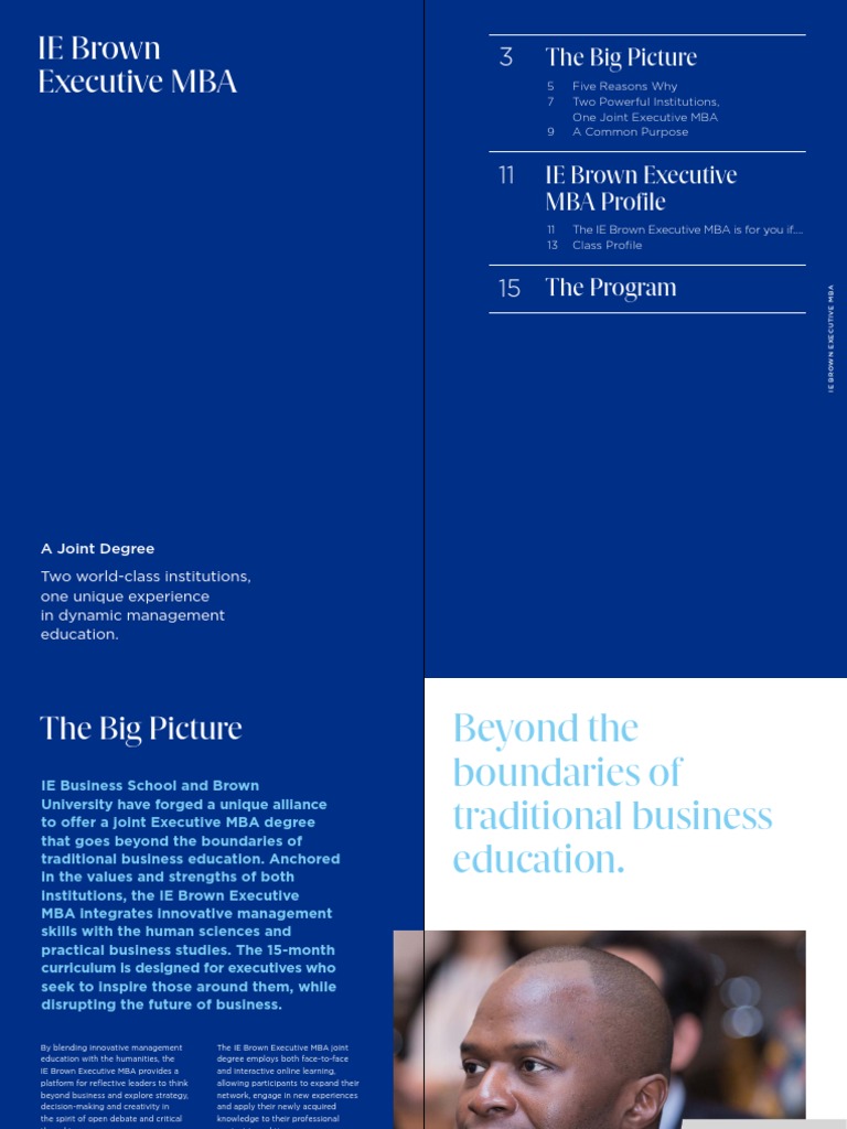 IE Brown Executive MBA Brochure | PDF | Master Of Business ... IE Brown Executive MBA Brochure | PDF | Master Of Business ...