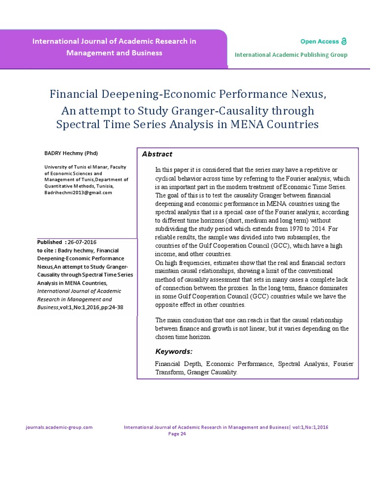Financial Deepening-Economic Performance | PDF | Gulf Cooperation ...