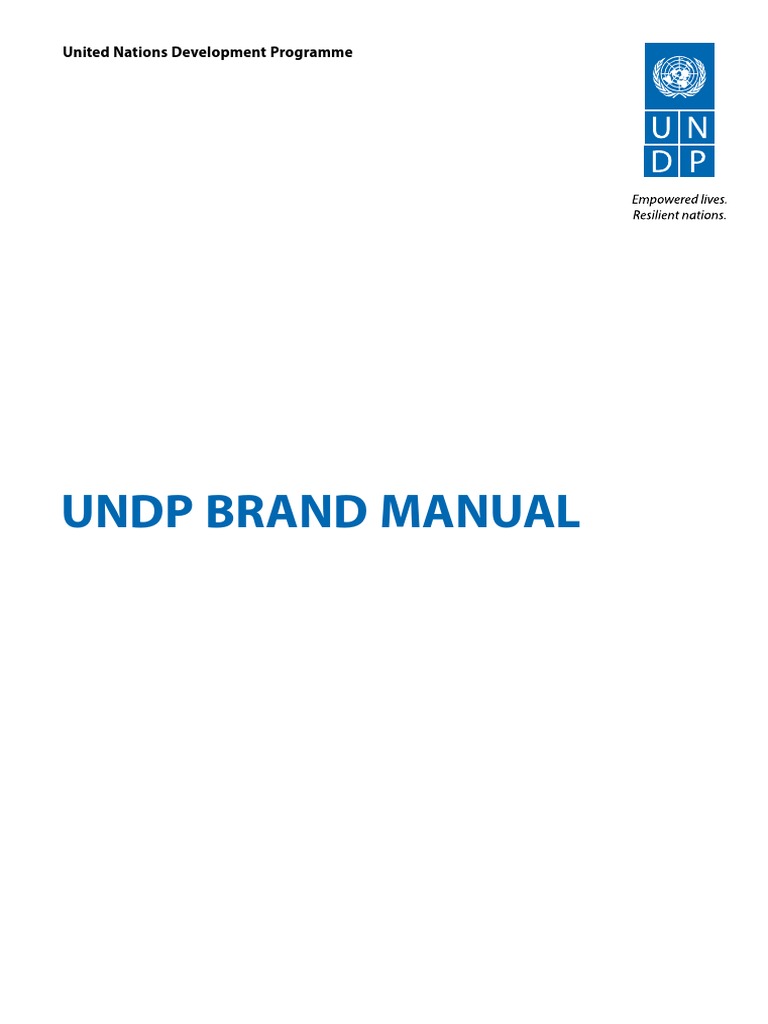 UNDP Brand Manual PDF | PDF | Typefaces | United Nations Development ...