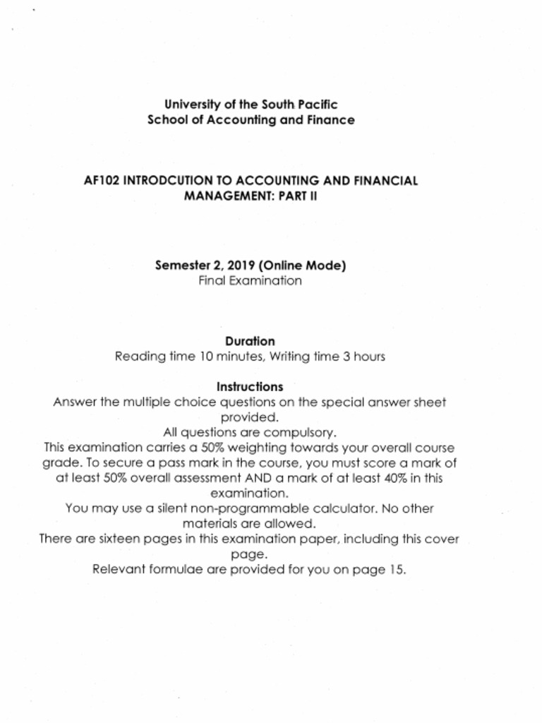 AF102 Exam | PDF