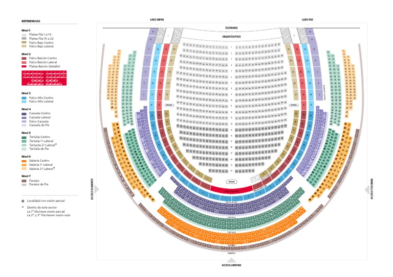 Ubicaciones y planos Teatro Colón | PDF | Teatro | Entretenimiento ...